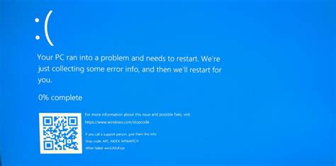 how to fix apc index mismatch blue screen error in windows 10