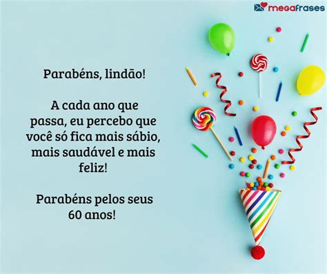 Mensagens De Aniversário De 60 Anos Dia De Festa Aniversário