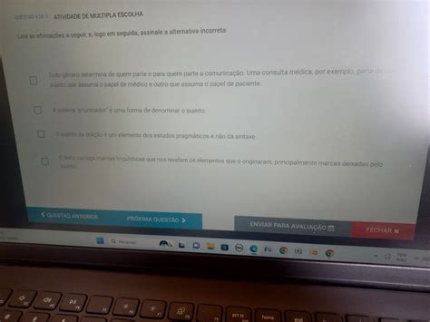 Leia As Afirmações A Seguir E Logo Em Seguida Assinale A Alternativa