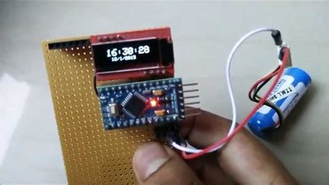 boot screen date time on 128x32pixel oled display using arduino pro
