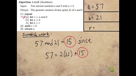 euclidean algorithm to compute gcd youtube