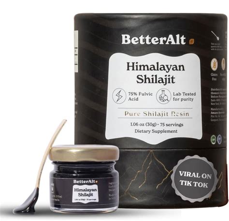 Better Alt Pure Himalayan Shilajit Resin High Potency Gold Grade For