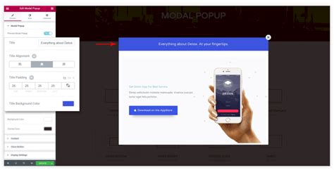 how to use modal popup in ultimate addons for elementor