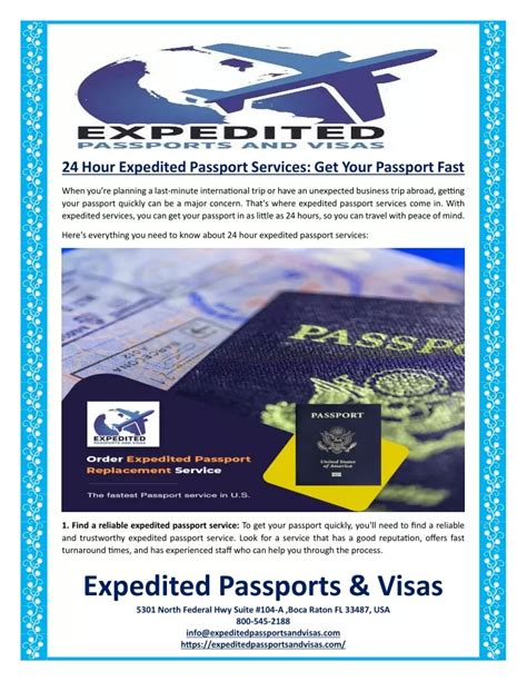 Ppt 24 Hour Expedited Passport Services Get Your Passport Fast