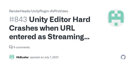 unity editor hard crashes when url entered as streaming path · issue