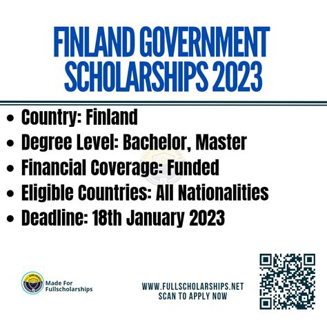 Finland Government Fully Funded Scholarships 2023 2024 For