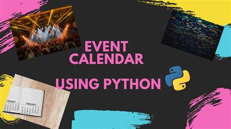 event calendar using python tkinter youtube