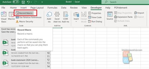 how to use the macro recorder to create macro of text formatting in ms