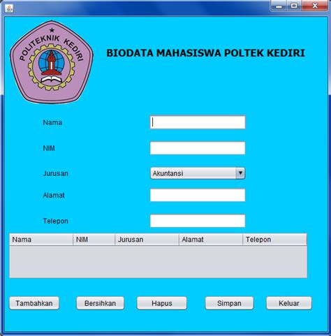part 5 contoh aplikasi biodata mahasiswa kenal coding