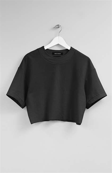 Cropped Tee Black Trendy Shirt Designs Easy Trendy Outfits Black Tee