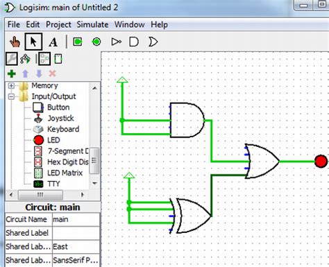 logisim simulate digital logic circuits