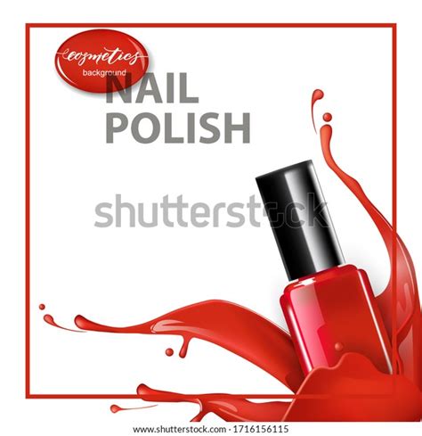 Splash Red Nail Polish Splashes On Stock Vector Royalty Free