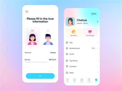 Gender Selection Guide Page Gender Selection Creative App Design