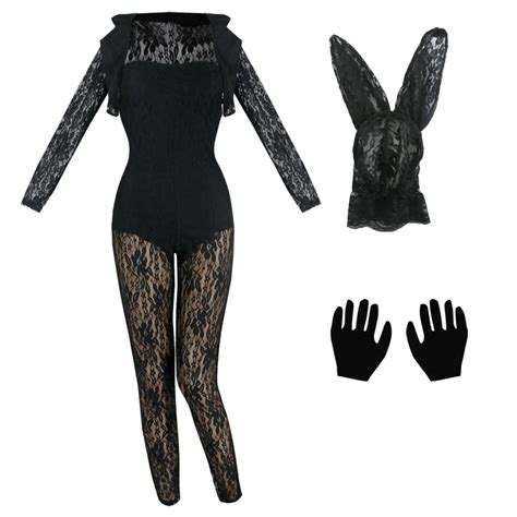 Sexy Bunny Lace Keyhole Jumpsuit Costume N11359