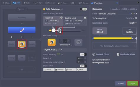 laravel framework automated installation jelastic
