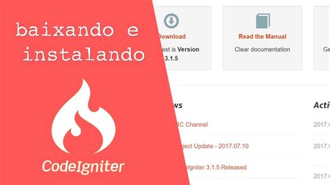 [codeigniter] baixando e instalando o codeigniter youtube
