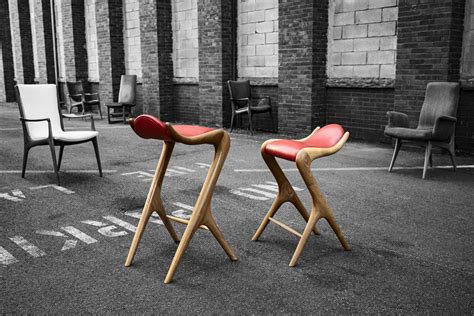 Sculpted Saddle Seat Bar Stool Holly Hunt