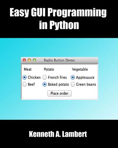 new ebook on easy gui programming in python ken lambert
