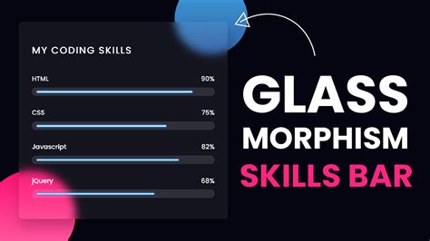 glassmorphism skills bar html and css coding artist