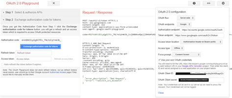 Ошибка oauth2 redirect url mismatch на игровой площадке oauth