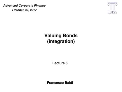 Ppt Valuing Bonds Integration Powerpoint Presentation Free