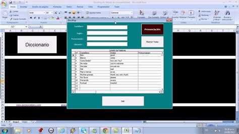 aplicación diccionario en excel macros youtube