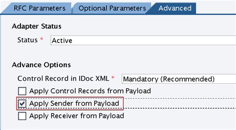 idoc control record set sender from payload idoc aae