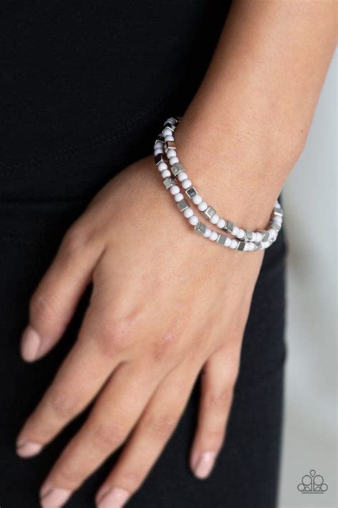 Paparazzi Accessories Silver Stretch Bracelet Paparazzi Accessories