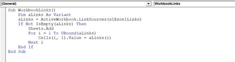 macro monday list all links in an excel workbook with