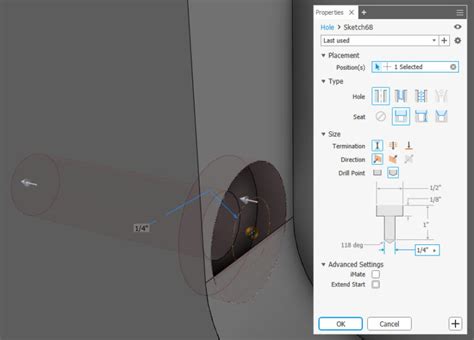 autodesk inventor 2019 hole command inventor official blog