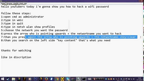 how to hack a wifi password using cmd 720p youtube