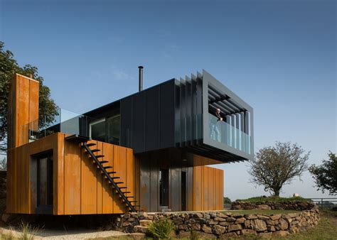 grillagh water house built from stacked shipping containers