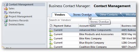 getting started with outlook business contact manager 2010