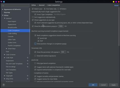 suggestion not showing up automatically ides support intellij