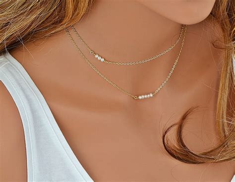 Dainty Pearl Choker Necklace Freshwater Pearl Pearl Jewelry Etsy