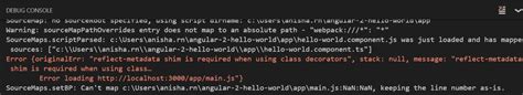 angular issue while debugging angular2 rc project using vs code and