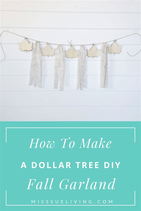 How To Make A Simple Dollar Tree Diy Fall Garland ~ Miss Sue Living