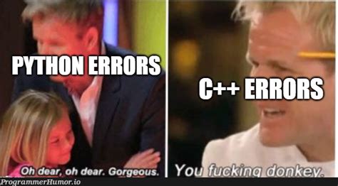 python vs c error messages