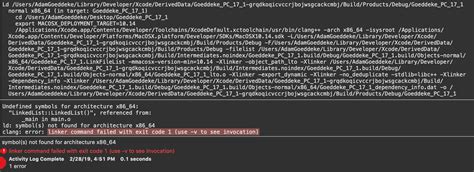 c ld symbol s not found for architecture x86 64 clang error