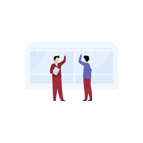 窓の前に立っている 2 人の男性のイラスト プレミアムベクター