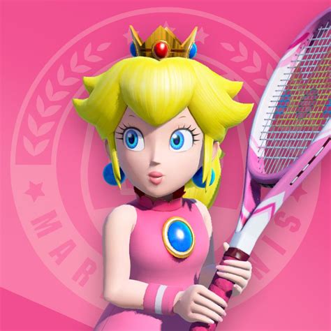 The Princess Peach Is Holding A Tennis Racket