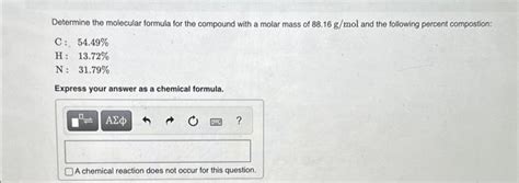 [solved] Determine The Molecular Formula For The Compound