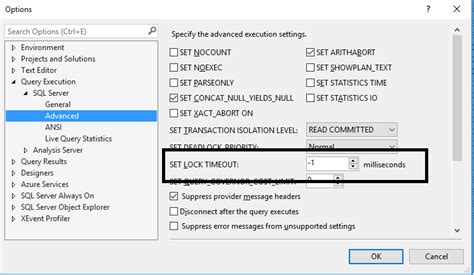 revoca pianura legna sql server set lock timeout champagne non ho