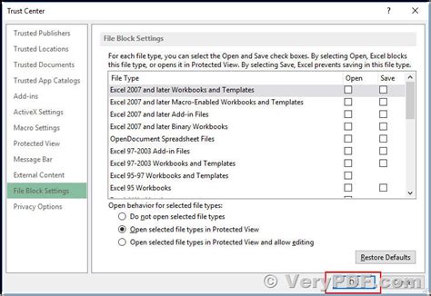 error you are attempting to open a file type that is being block by