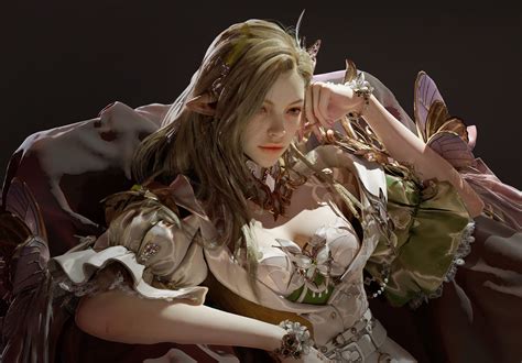 Women Elves Blonde Artwork Fantasy Art Pointy Ears Cgi