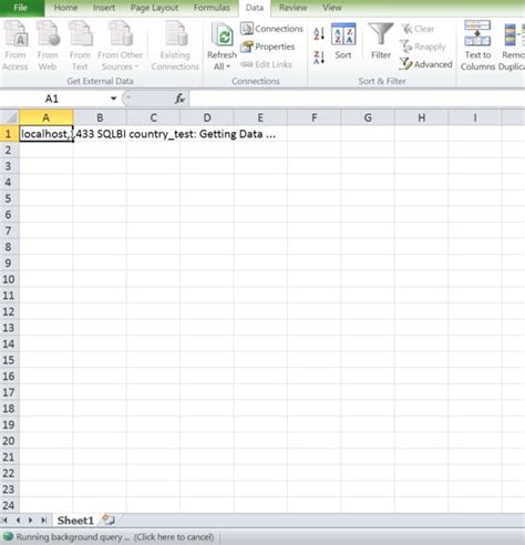 how to connect sql server from excel workbook with screenshots