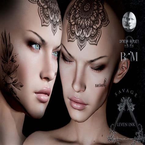 Second Life Marketplace Leven Ink Tattoo Savage Face Tattoo