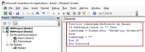 how to quickly insert date and timestamp in excel