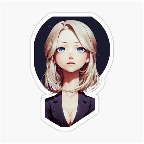 Pinup Anime Big Boobs Blonde Girl 10 Sticker For Sale By Osy003