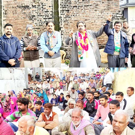 Senior Pcc Leader Raman Bhalla Flanked By Vinod Mishra And Others At